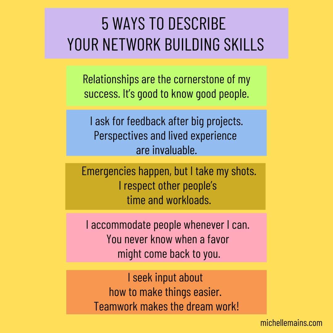 5 Ways to Describe Your Network Building Skills | Soul Boss